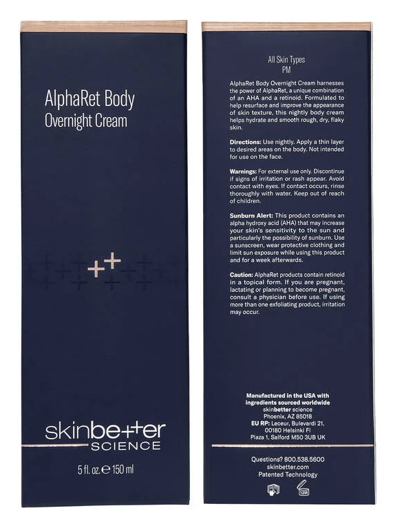 SkinBetter Science AlphaRet Body Overnight Cream 150mL - Pinnacle Wellness